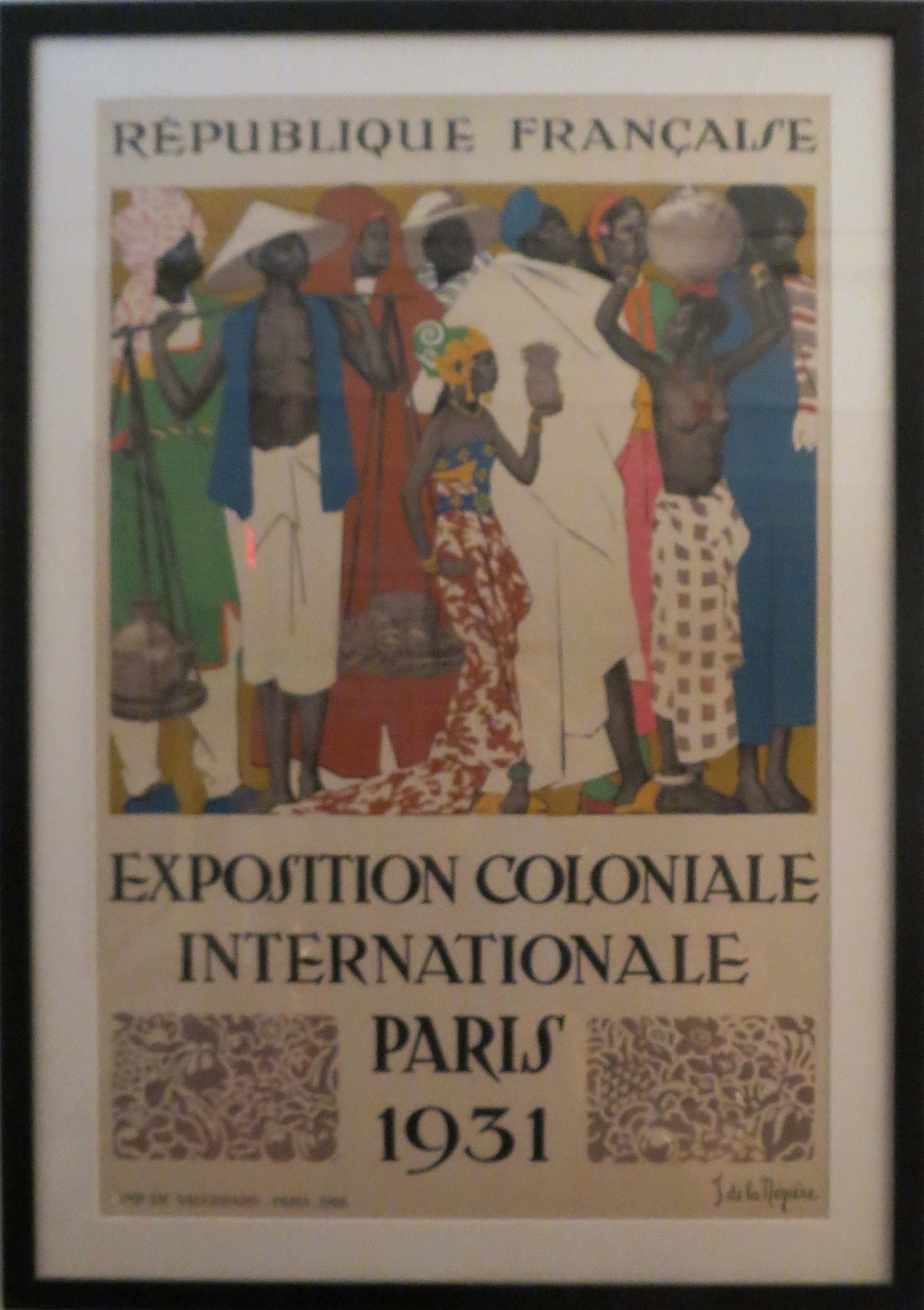 Art Deco 1931 Paris Colonial Exposition Poster by Neziere | Modernism