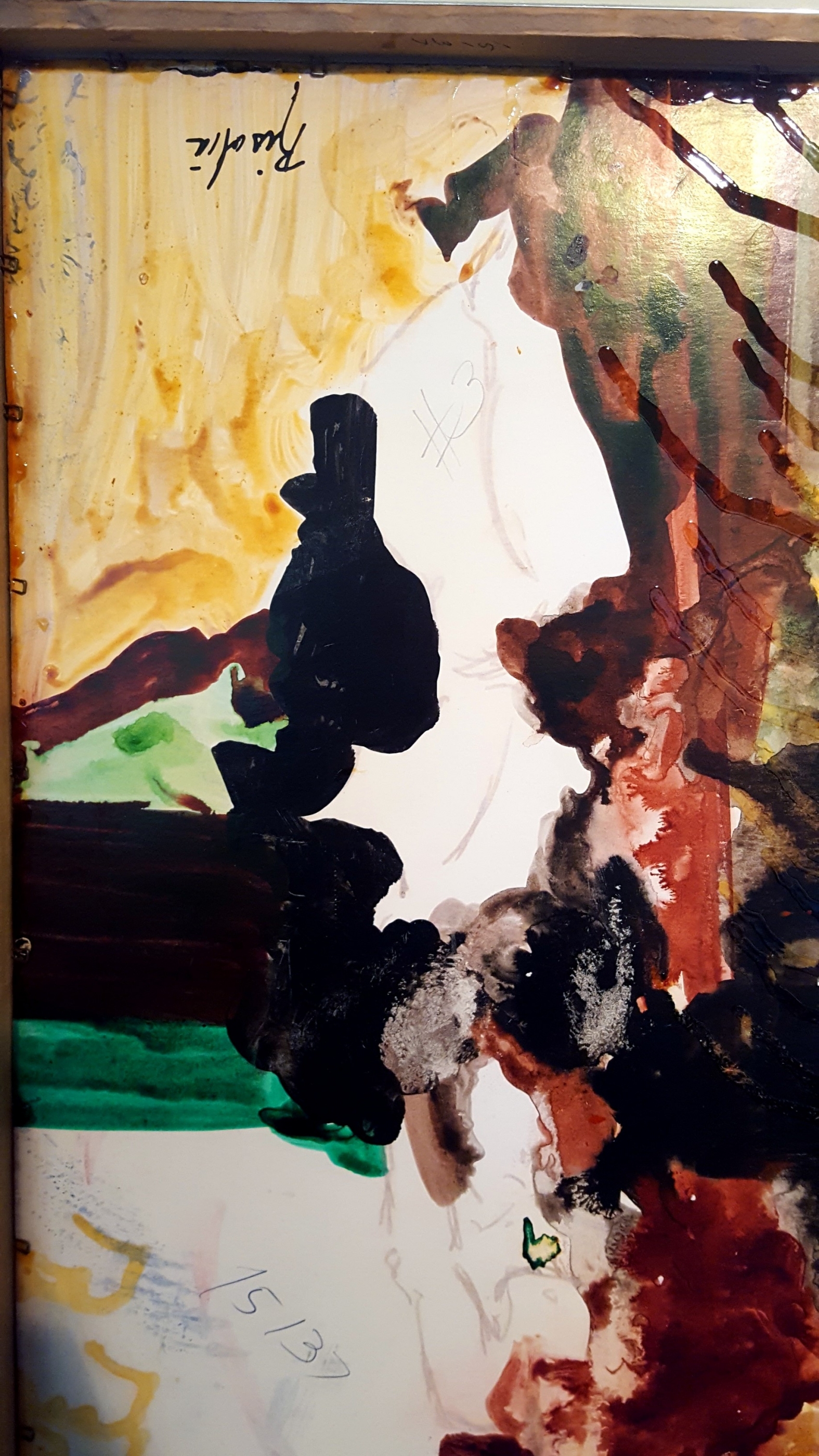 Abstract Risolia Painting Signed W/ 2nd Unfinished Painting | Modernism