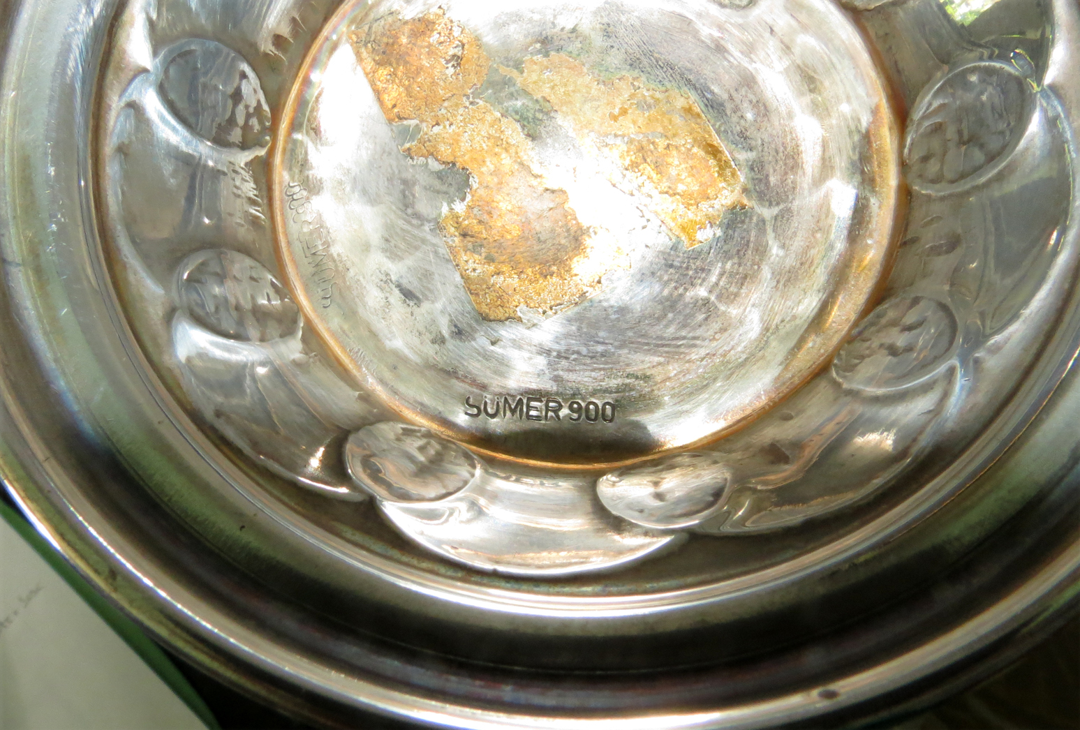 900 Standard Silver Floral Urn Shaped Vase | Modernism