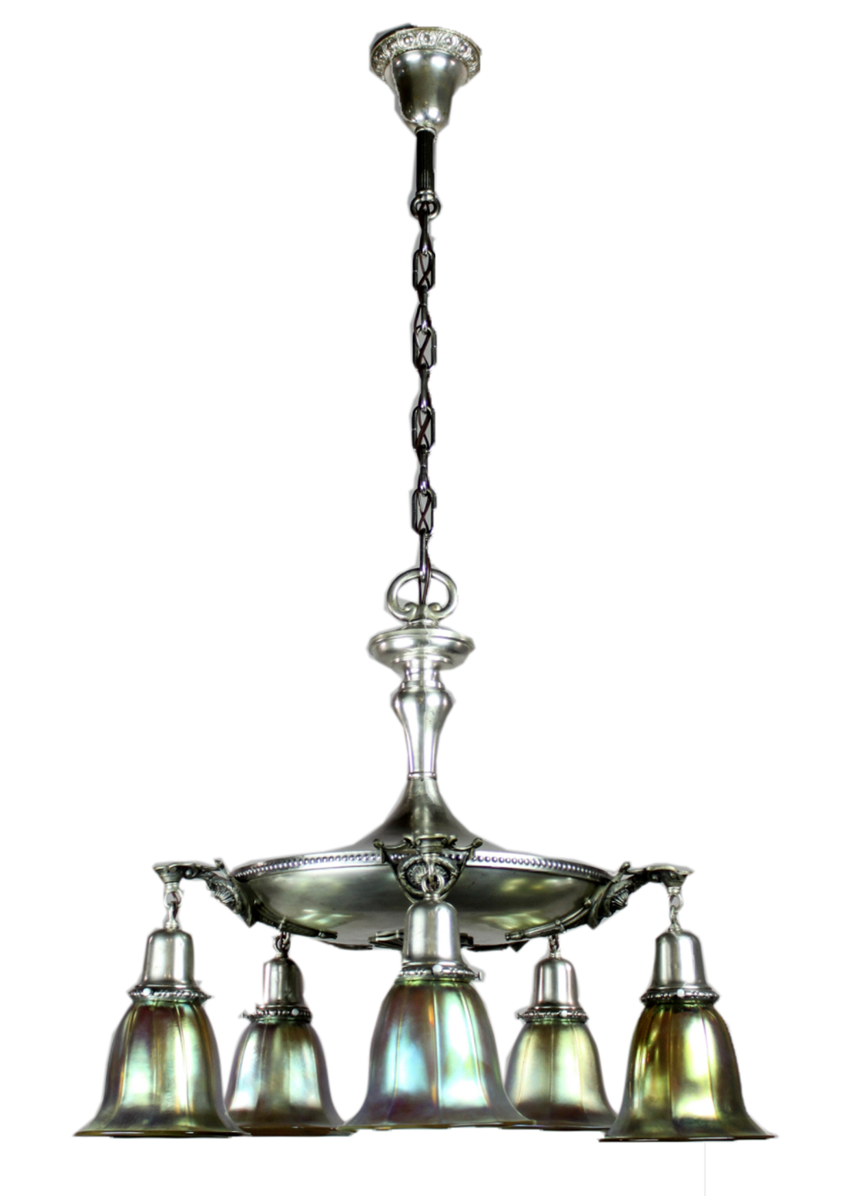 Antique Pan light with Original Silver Finish | Modernism