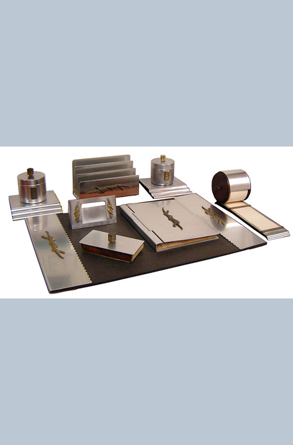 American Art Deco Waverly 8 Piece Desk Set By Lurelle Guild | Modernism