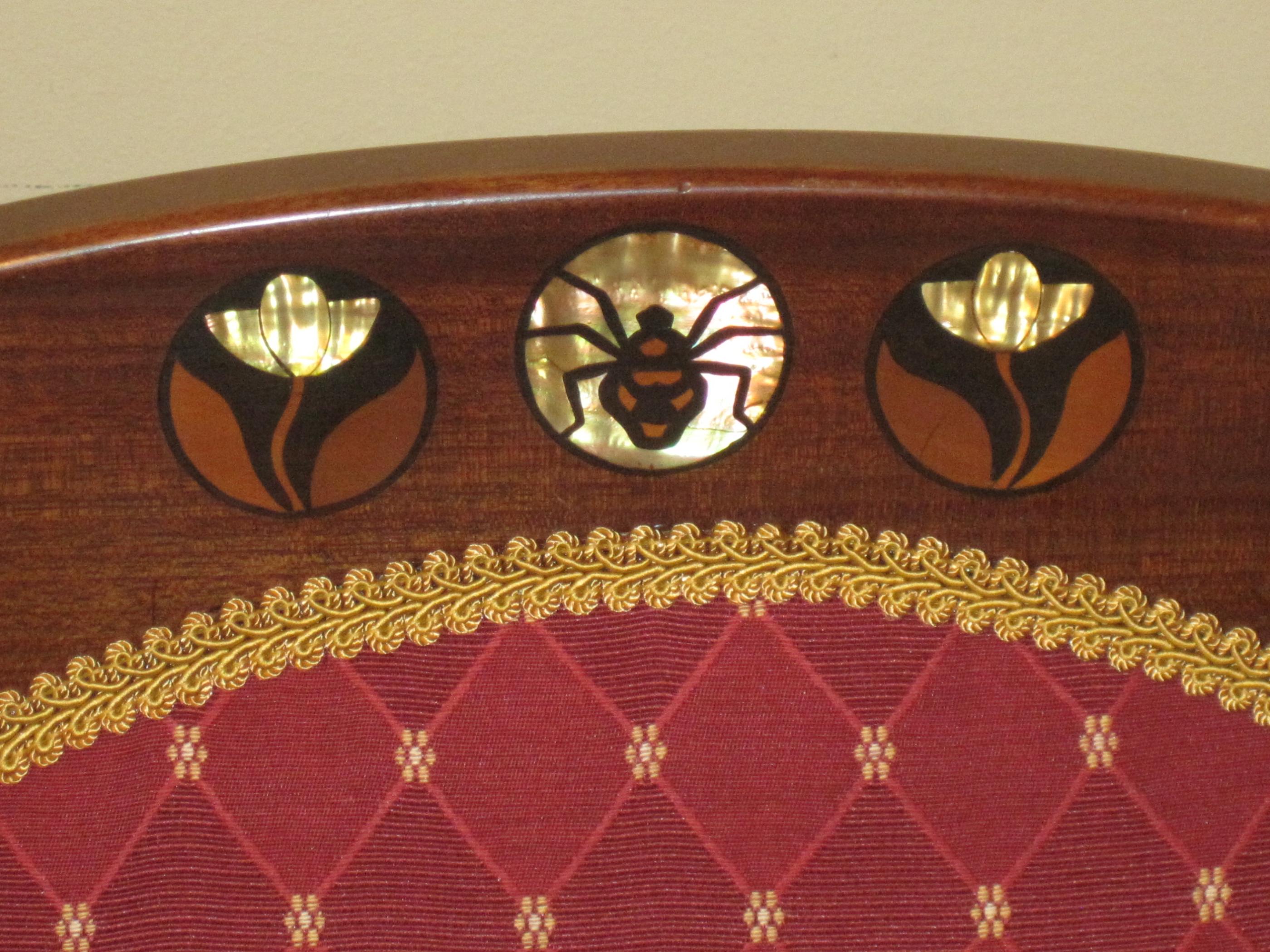 Art Nouveau Swedish Jugendstil Mother Of Pearl Inlaid Chairs | Modernism