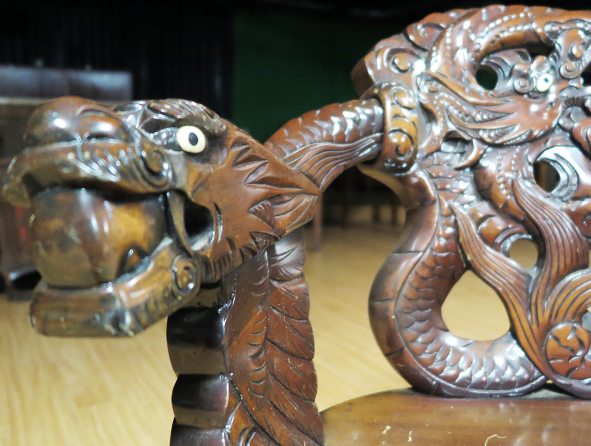 Chinese Carved Dragon Arm Chair | Modernism