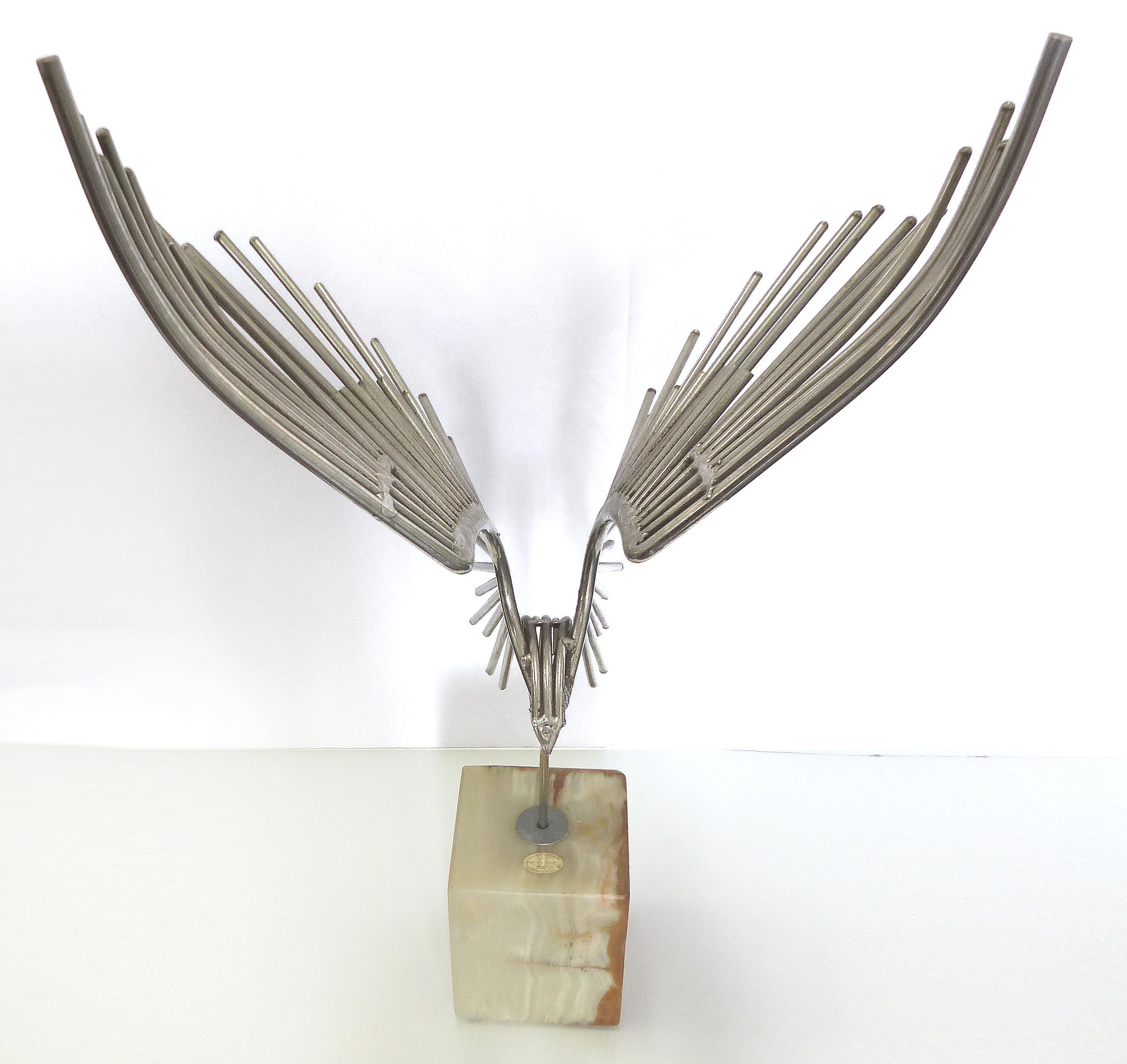 Curtis Jere Chromed Steel Bird Sculpture | Modernism