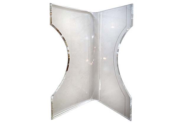 Curved Lucite Table Bases For A Desk, Console Or Dining | Modernism