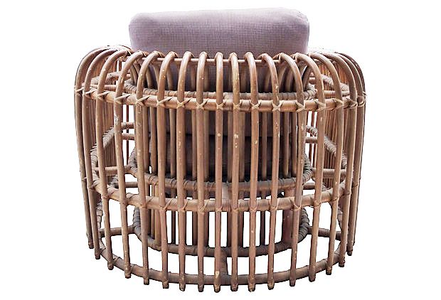 Rattan Chair & Ottoman by Henry Olko for Willow and Reed | Modernism