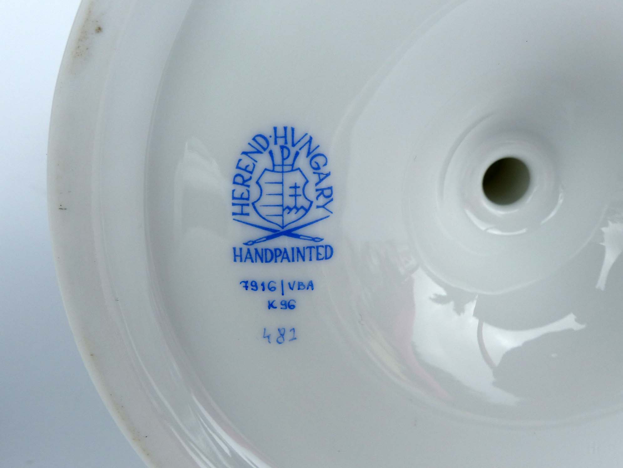 Herend Hungary Porcelain Candlesticks Queen Victoria | Modernism