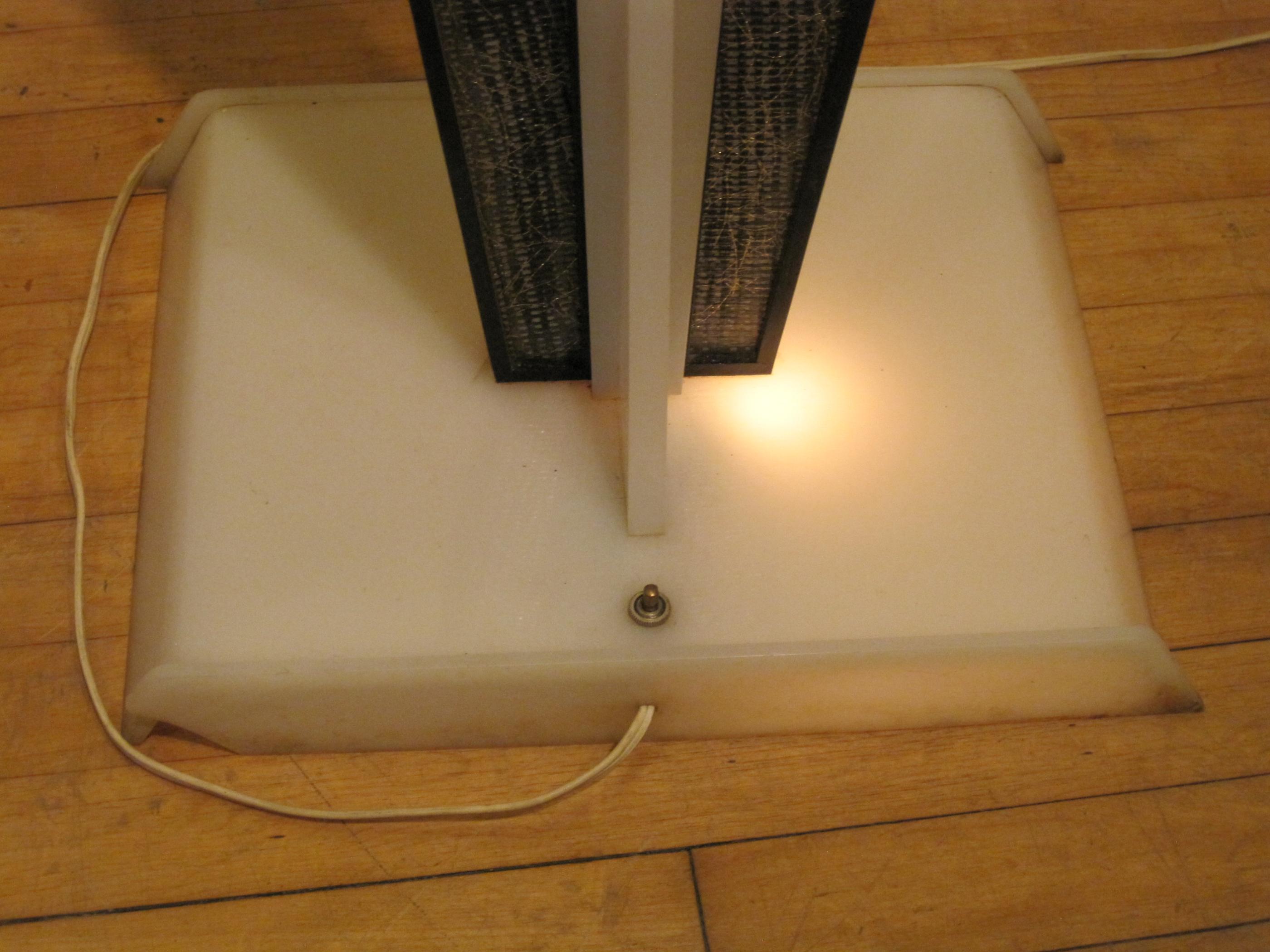 Mid Century Modern MCM Moss Lucite Floor Lamp | Modernism