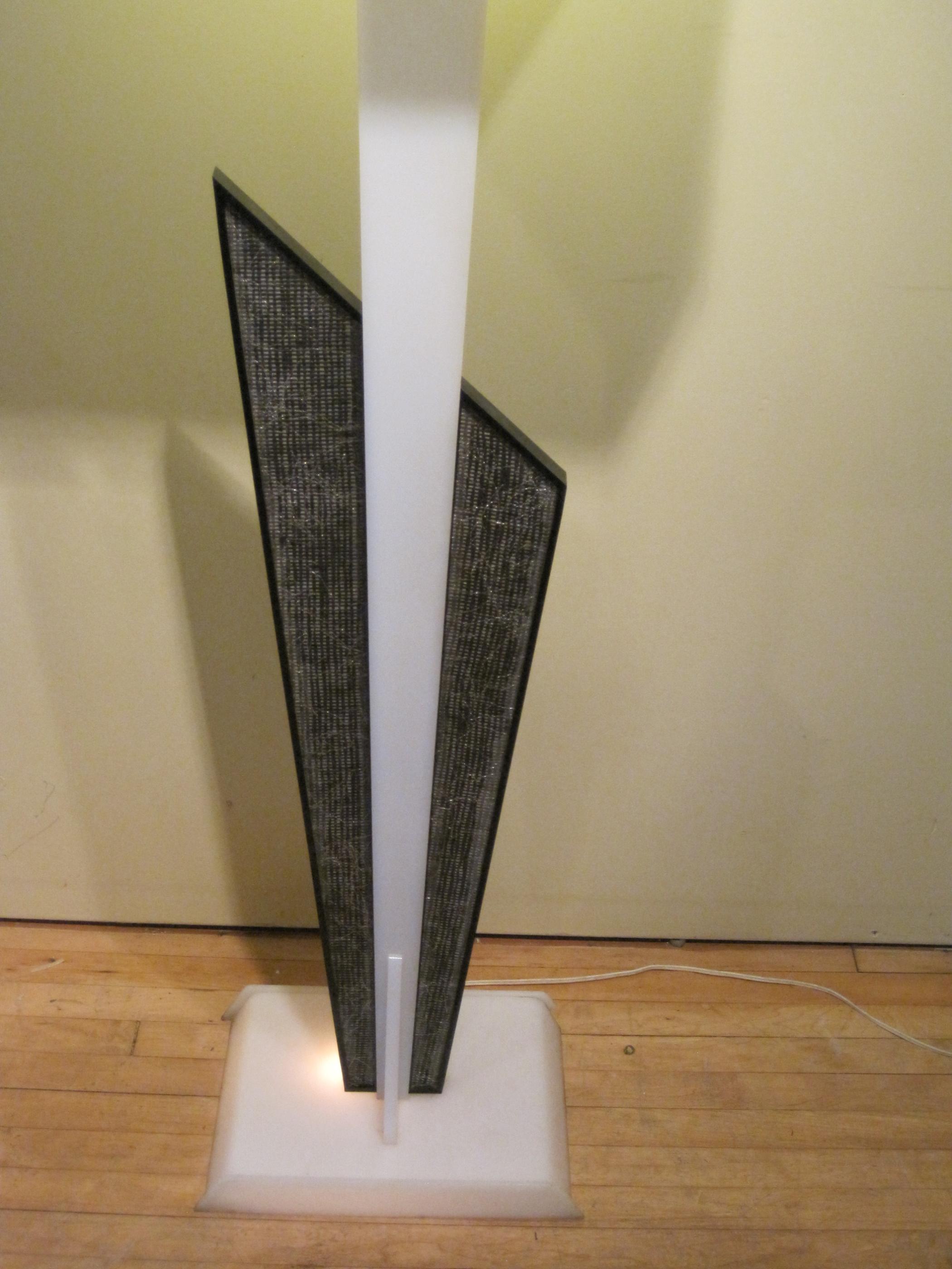 Mid Century Modern MCM Moss Lucite Floor Lamp | Modernism