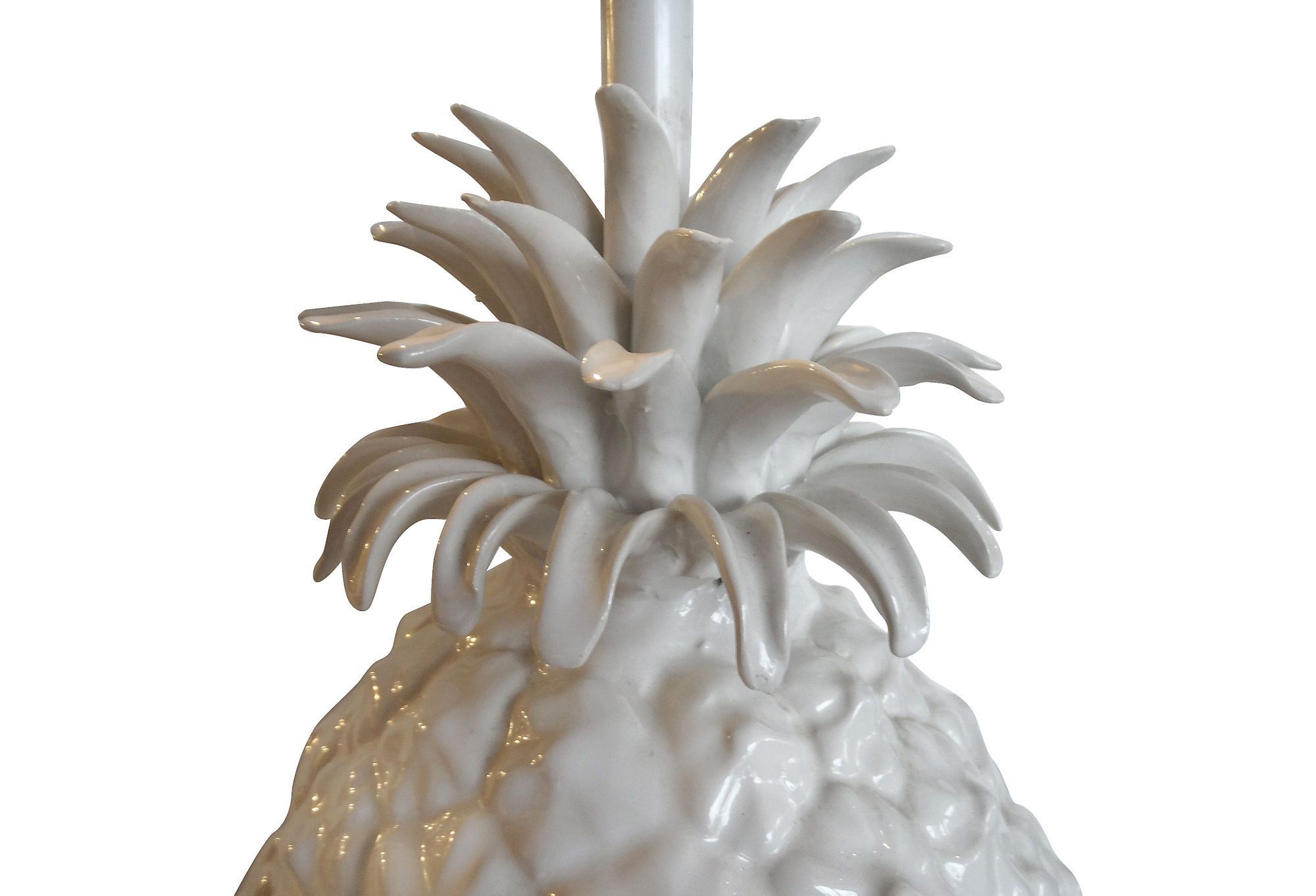 Glazed Ceramic Pinapple Form Table Lamps | Modernism