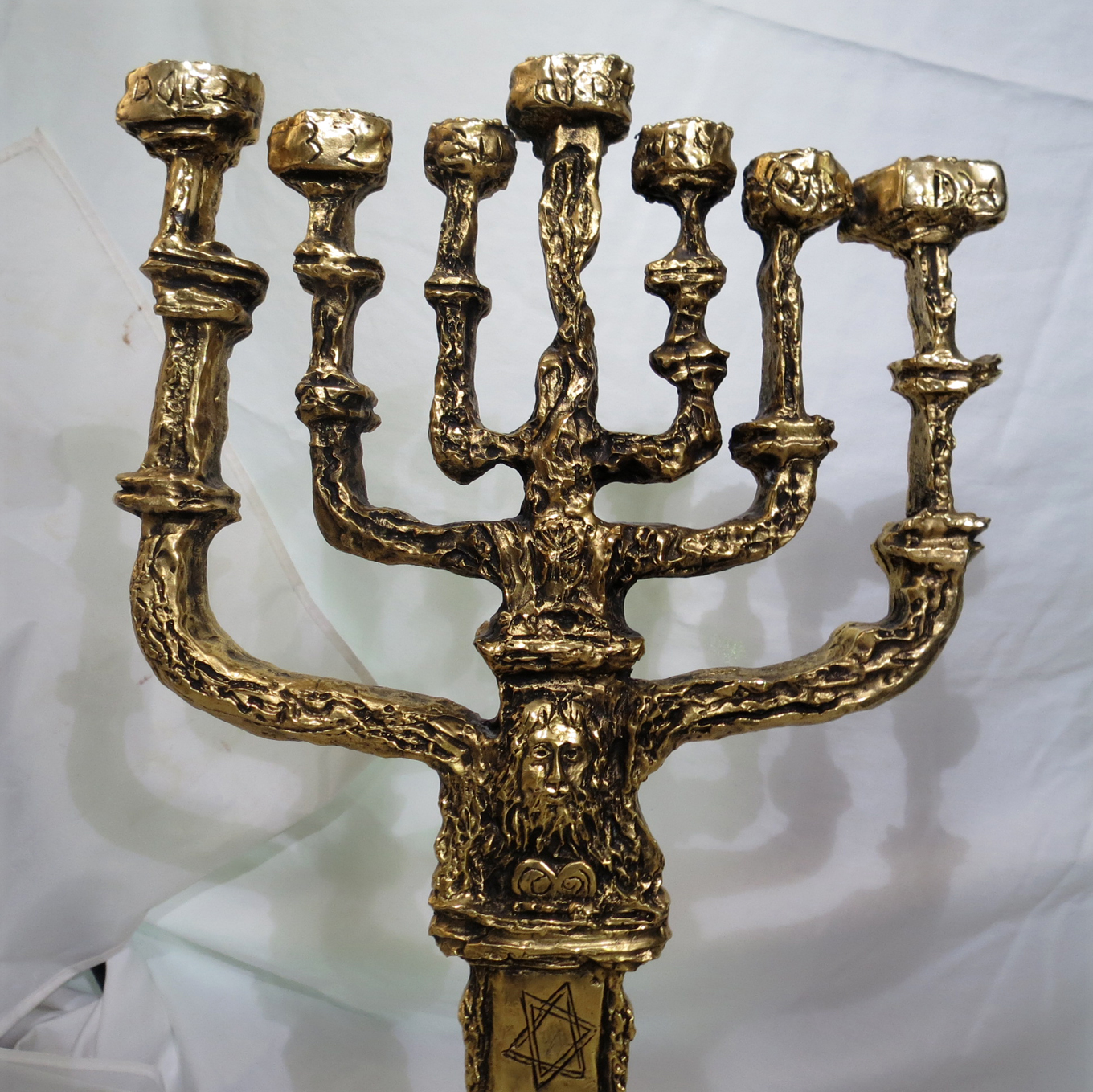 Salvador Dali Menorah Gilt Bronze Sculpture | Modernism