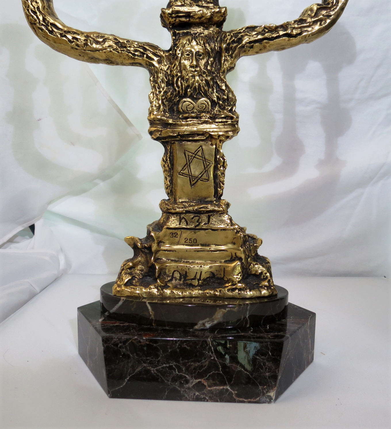 Salvador Dali Menorah Gilt Bronze Sculpture | Modernism