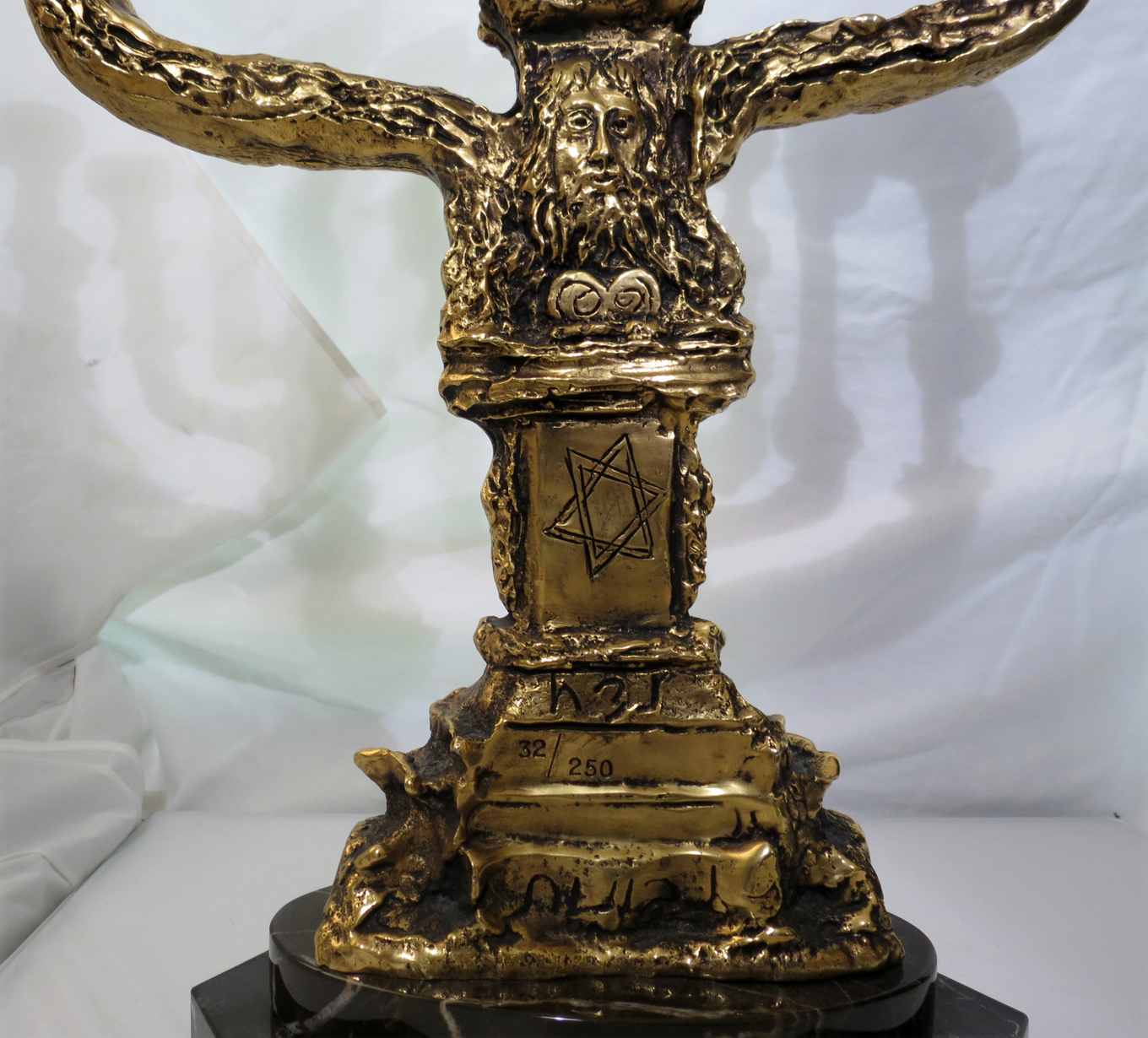 Salvador Dali Menorah Gilt Bronze Sculpture | Modernism