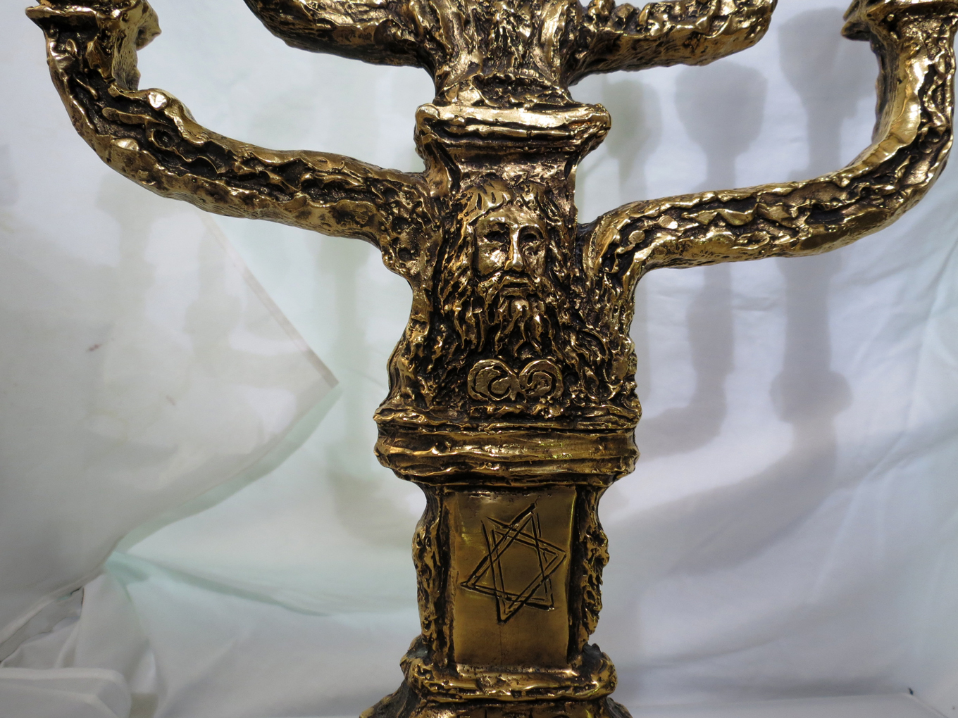 Salvador Dali Menorah Gilt Bronze Sculpture | Modernism