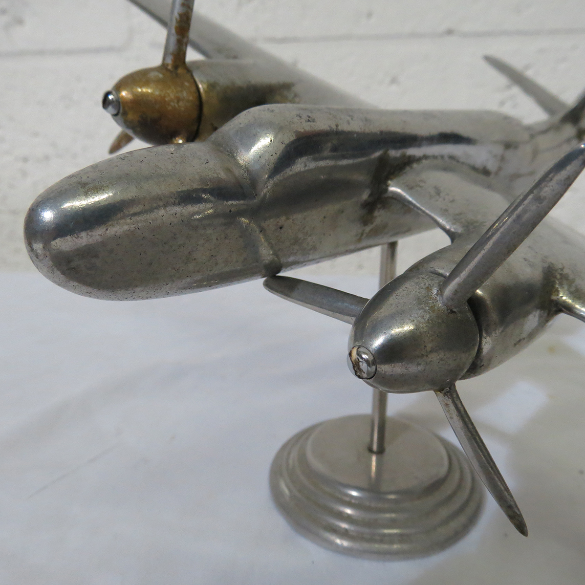Vintage Cast Aluminum Airplane Model | Modernism