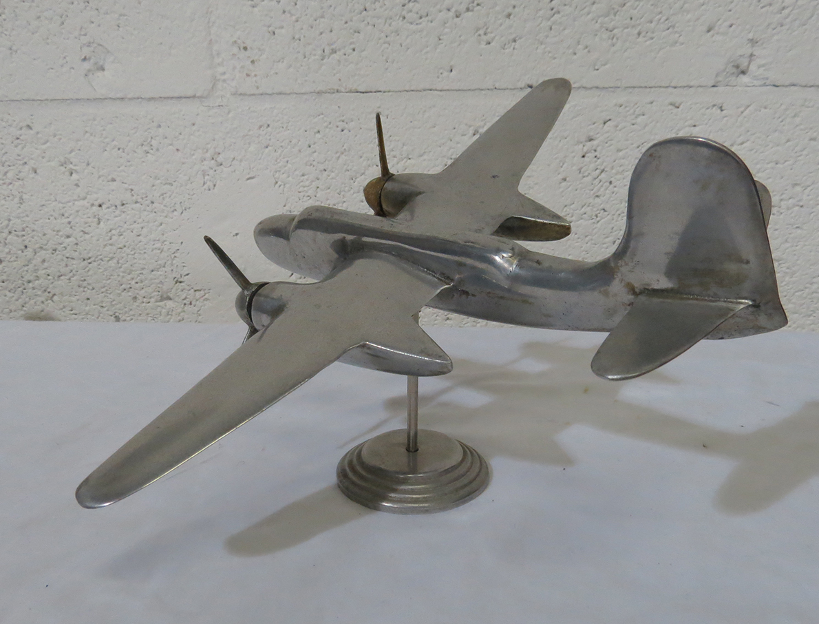 Vintage Cast Aluminum Airplane Model | Modernism