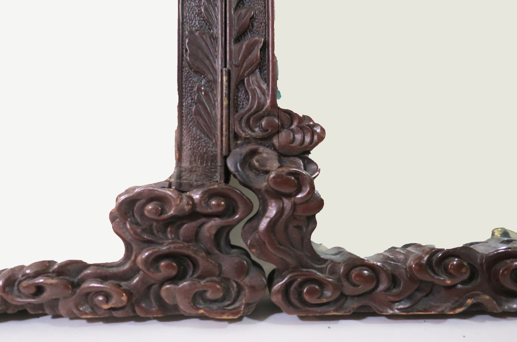 Antique Wood Carved Dragon Mirror | Modernism