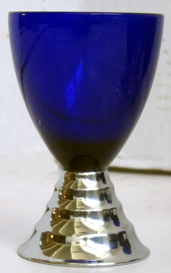 Eight American Art Deco Blue Moon Cordial Cups | Modernism