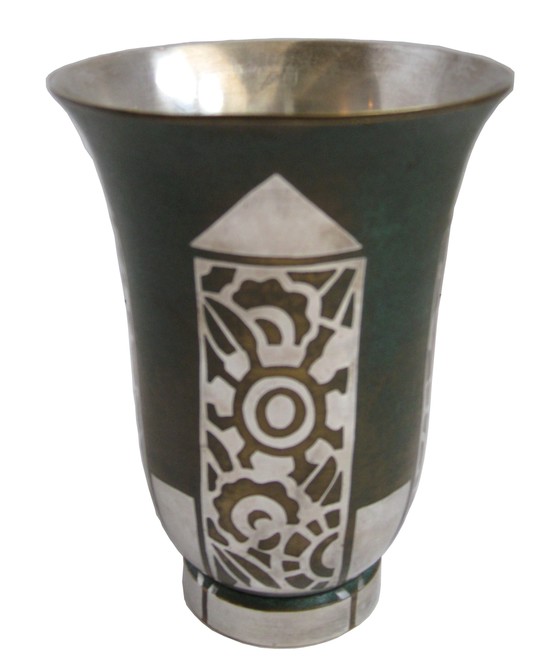 Art Deco Dinanderie Vase by Luc Lanel | Modernism