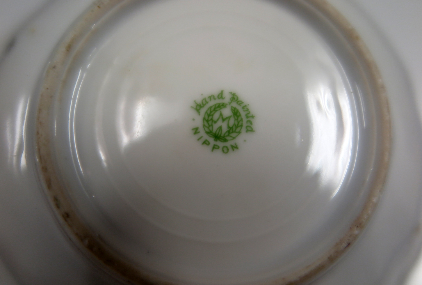 Hand Painted Nippon Bowl and Four Plates | Modernism