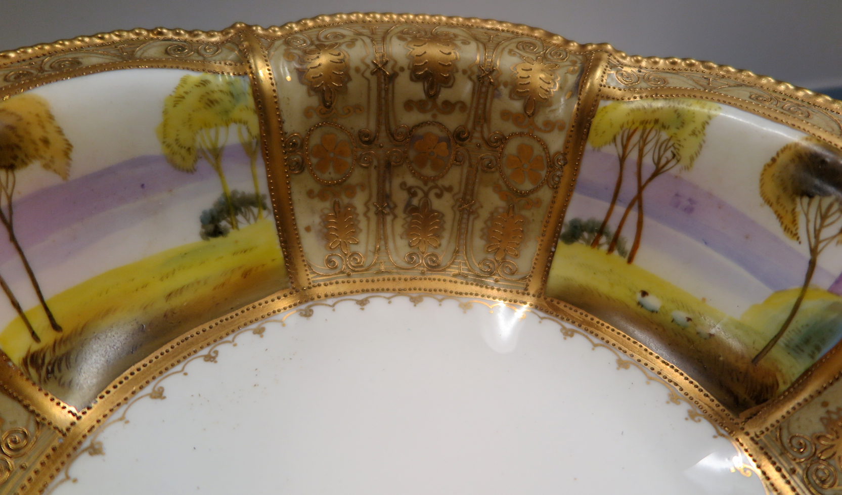 Hand Painted Nippon Bowl and Four Plates | Modernism