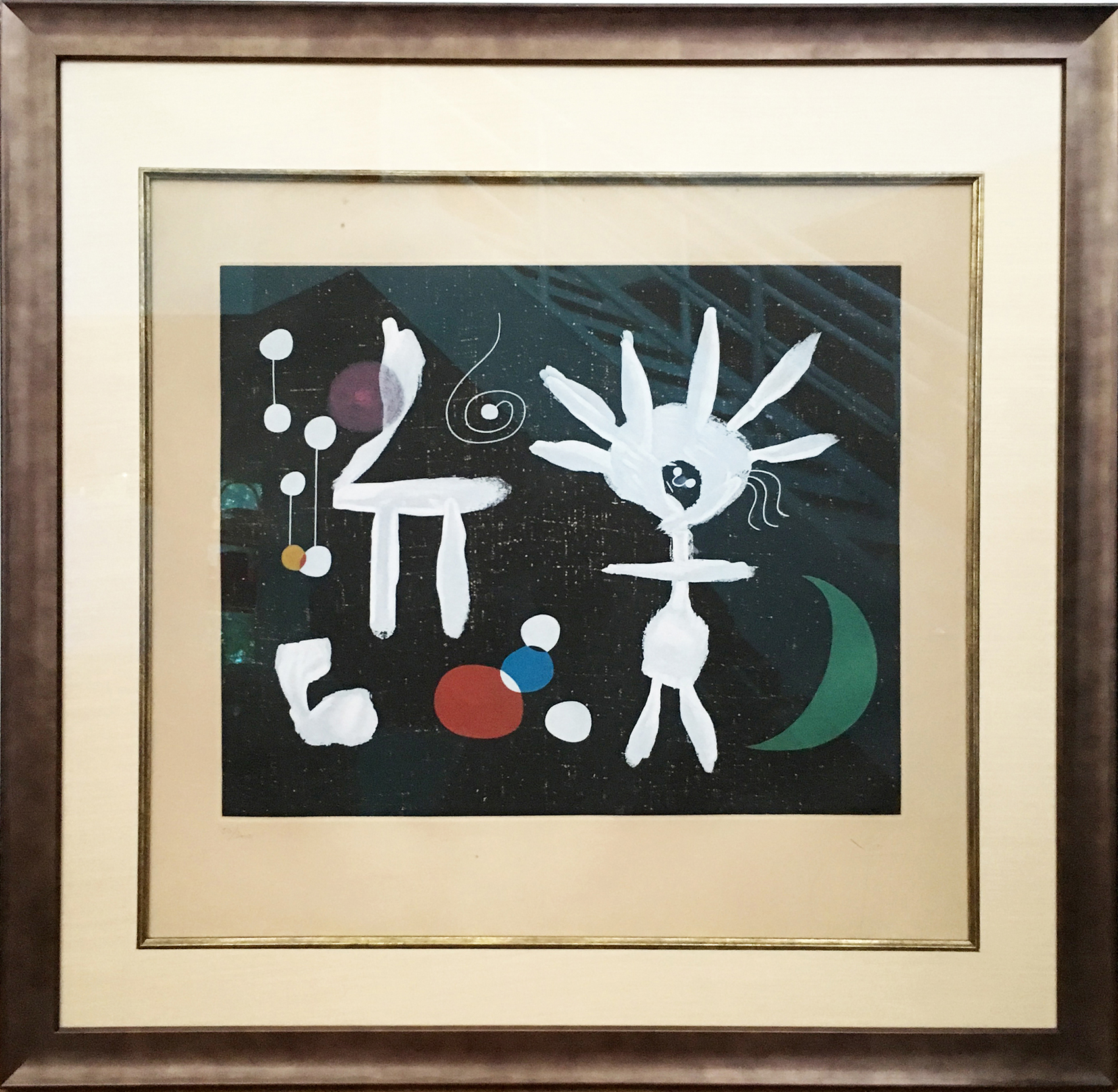 Joan Miro LithoGraph Morning Rain in Moonlight | Modernism
