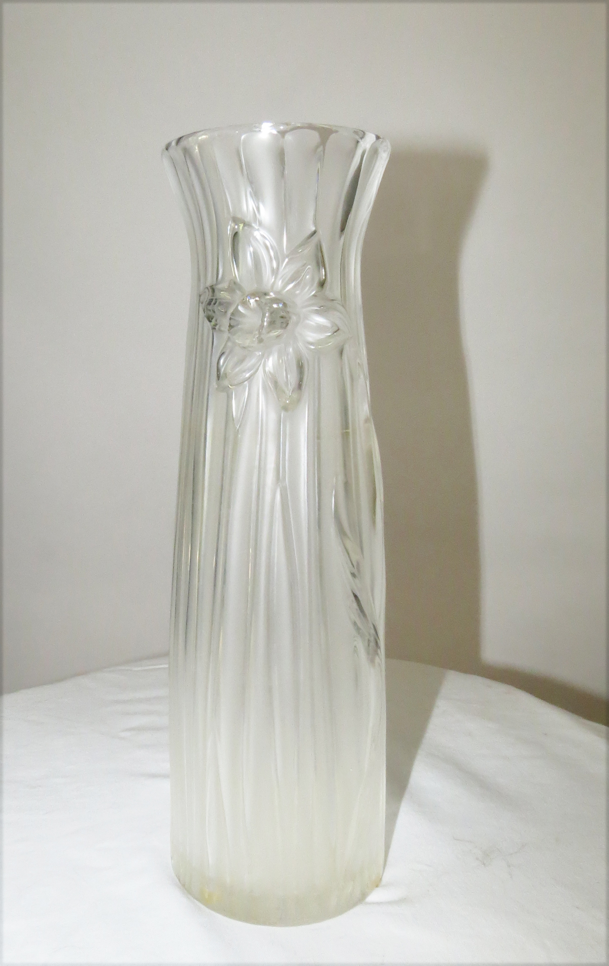 Lalique Crystal Daffodil Vase | Modernism