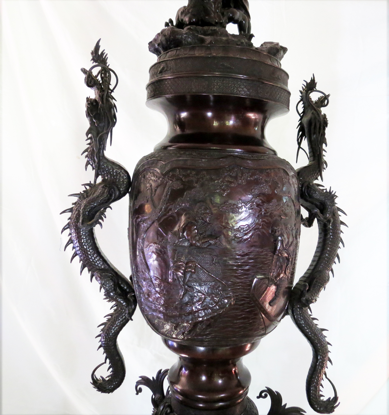 HUGE Mammoth Antique Japanese Bronze Incense Burner | Modernism
