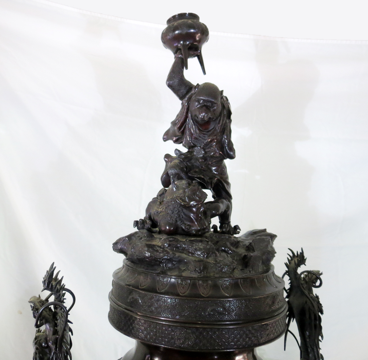 HUGE Mammoth Antique Japanese Bronze Incense Burner | Modernism