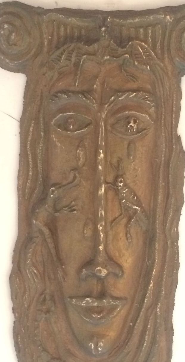 Maria Alquilar Bronze Sculpture Pandora Mask | Modernism