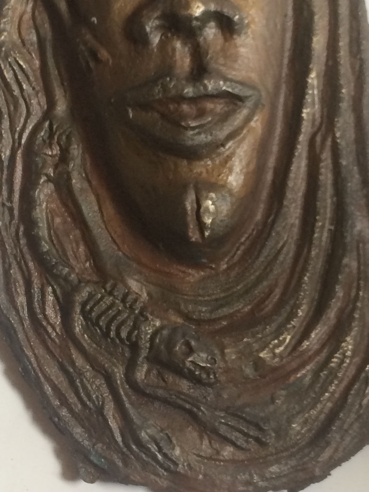 Maria Alquilar Bronze Sculpture Pandora Mask | Modernism