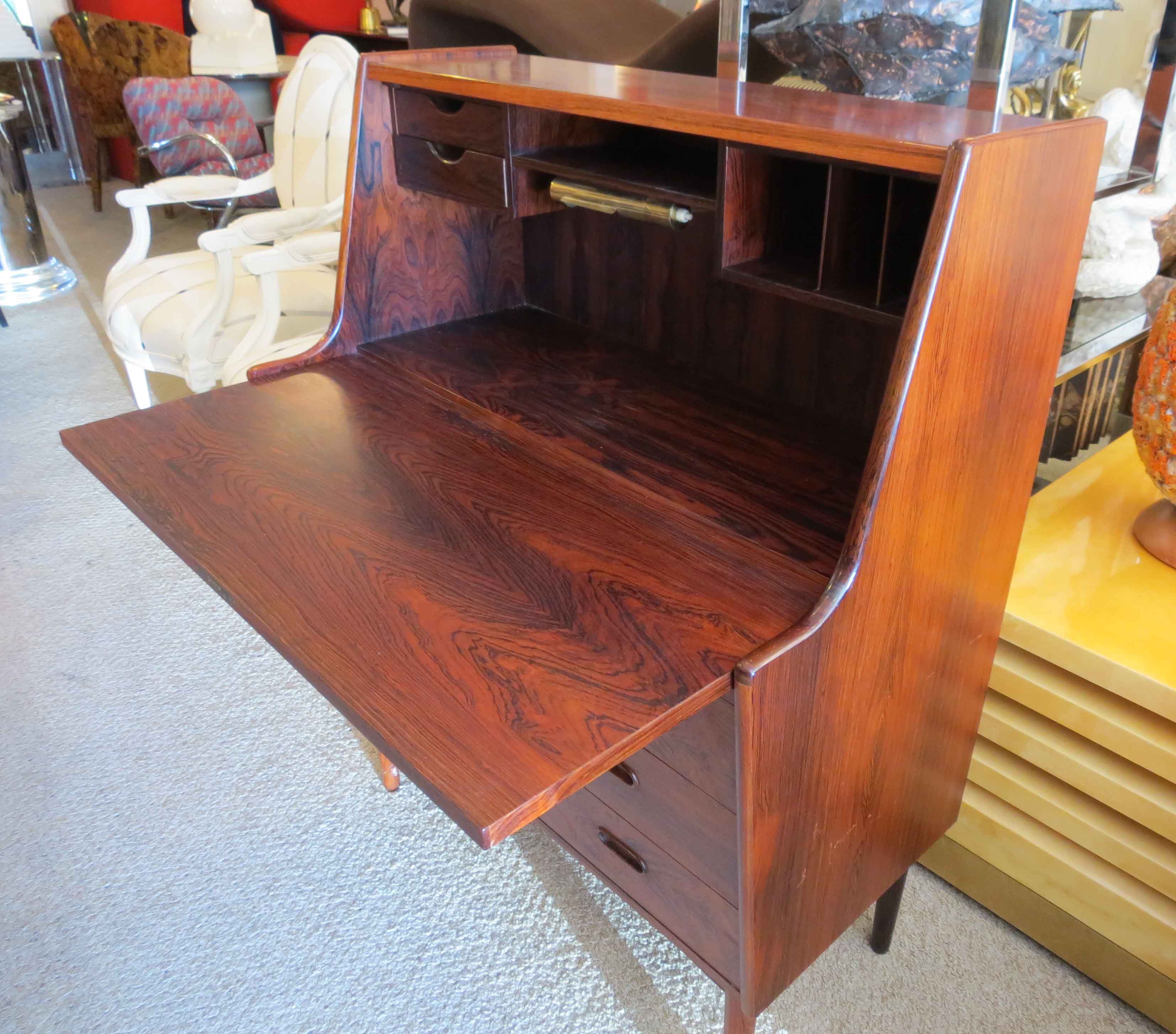 A Danish Rosewood Mid Century Secretary Chest | Modernism