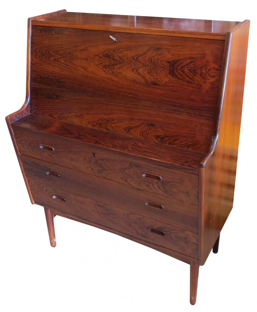 A Danish Rosewood Mid Century Secretary Chest | Modernism