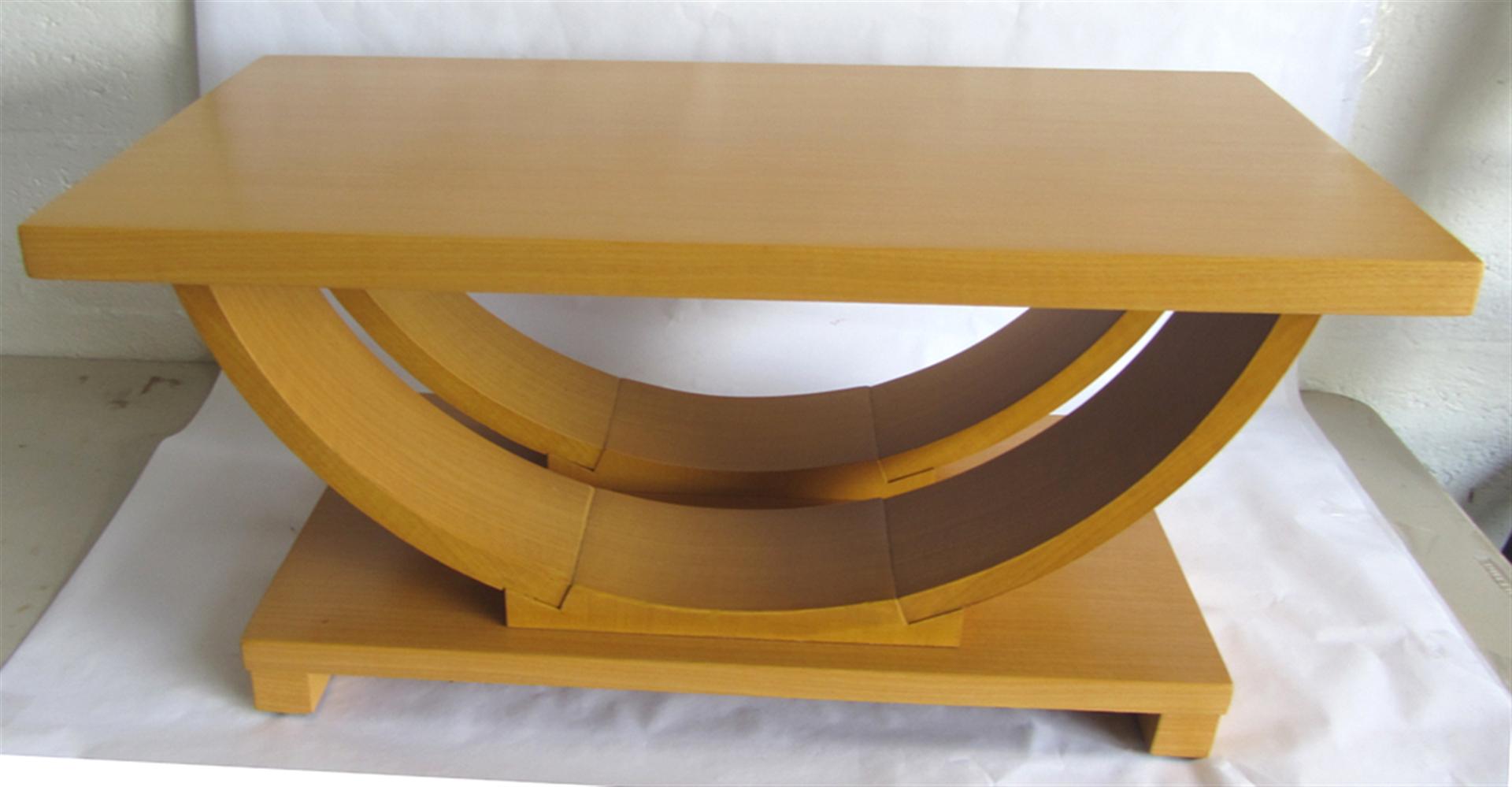 Modernage American Art Deco Streamline Blond Coffee Table | Modernism