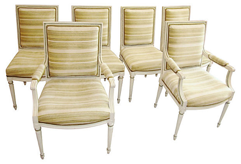 Set Of 6 Modern Neoclassical Style Dining Chairs | Modernism