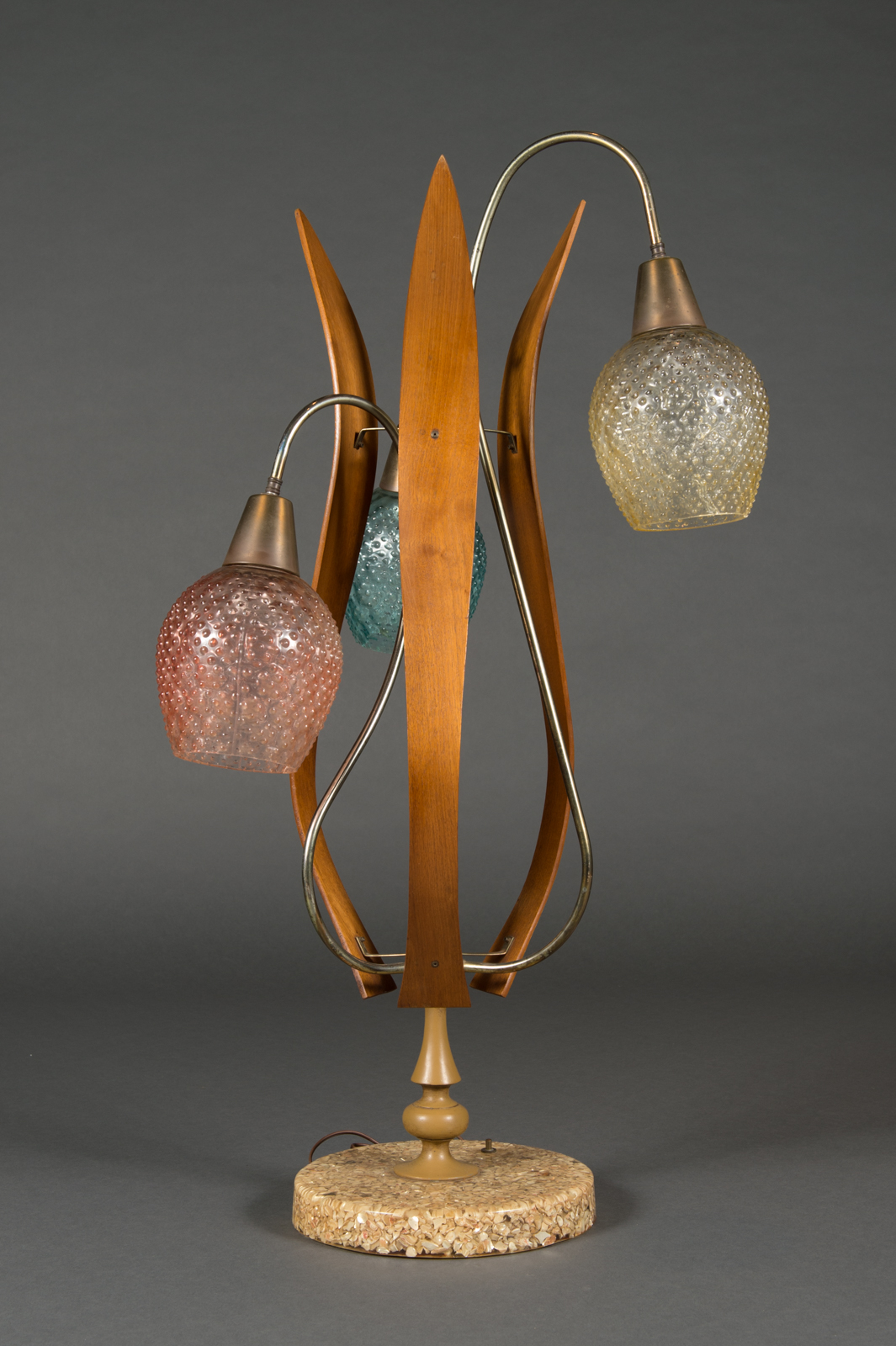 A Large Vintage 1950's American Colored Glass Table Lamp | Modernism