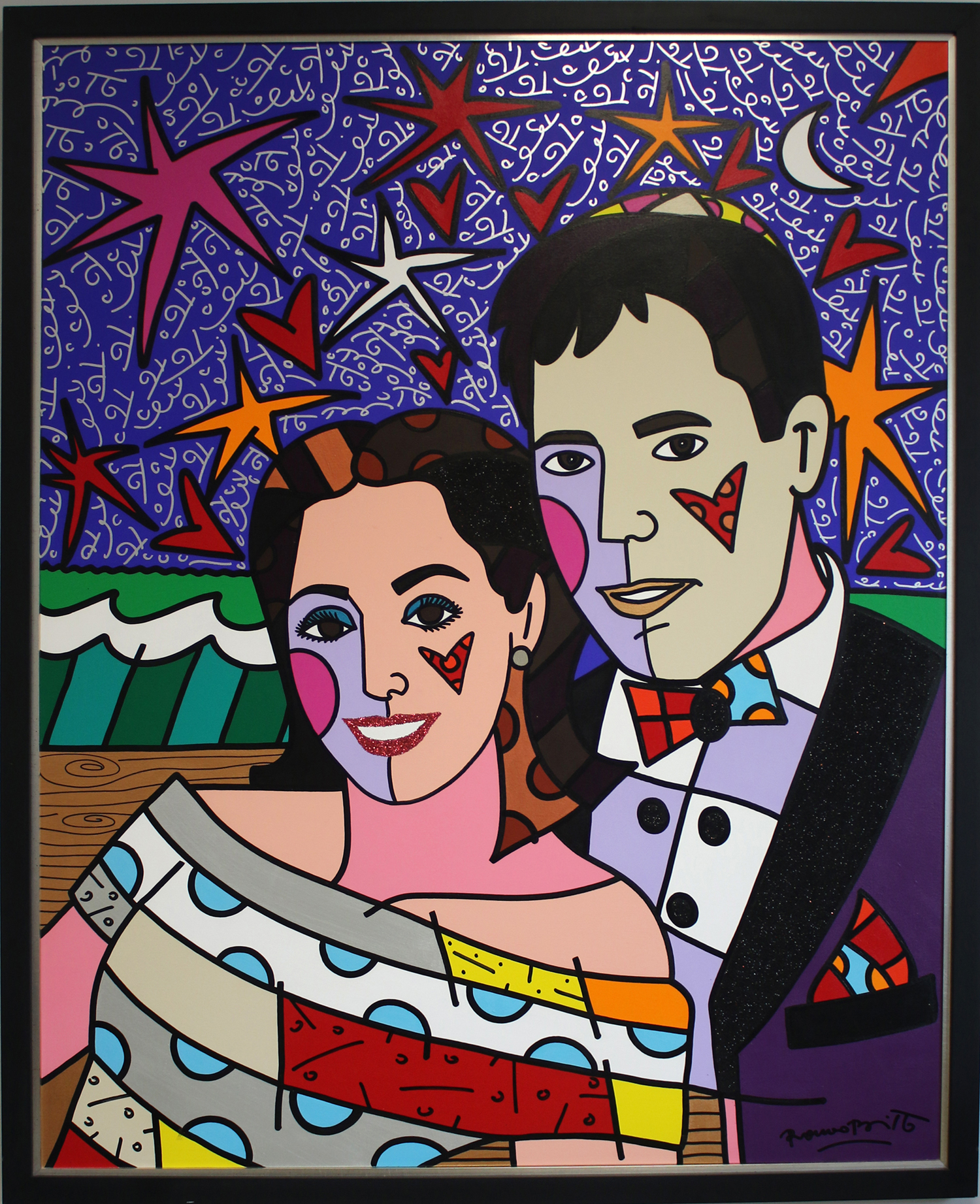 Romero Brito Painting- All About Love- 2006 | Modernism