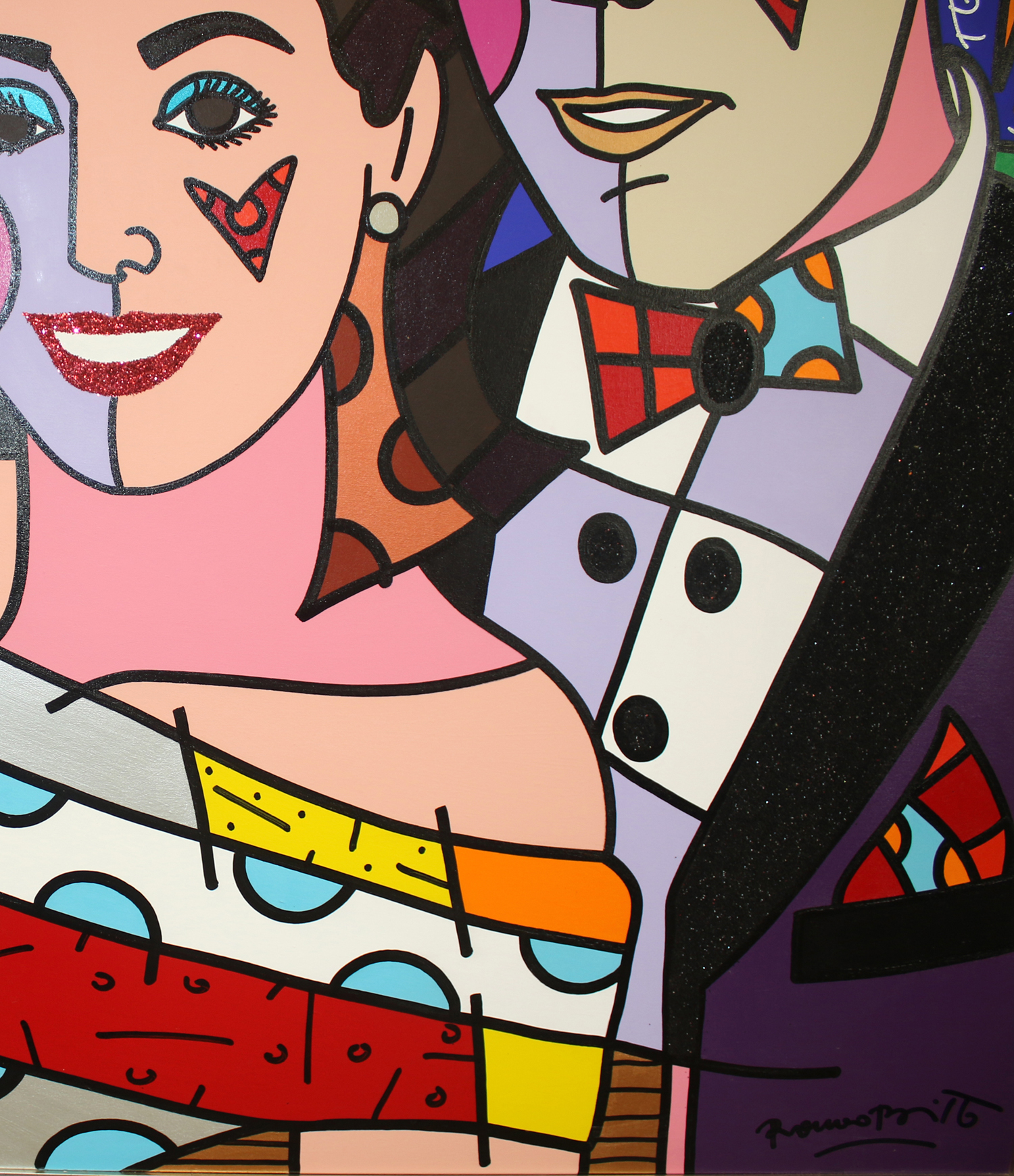Romero Brito Painting- All About Love- 2006 | Modernism