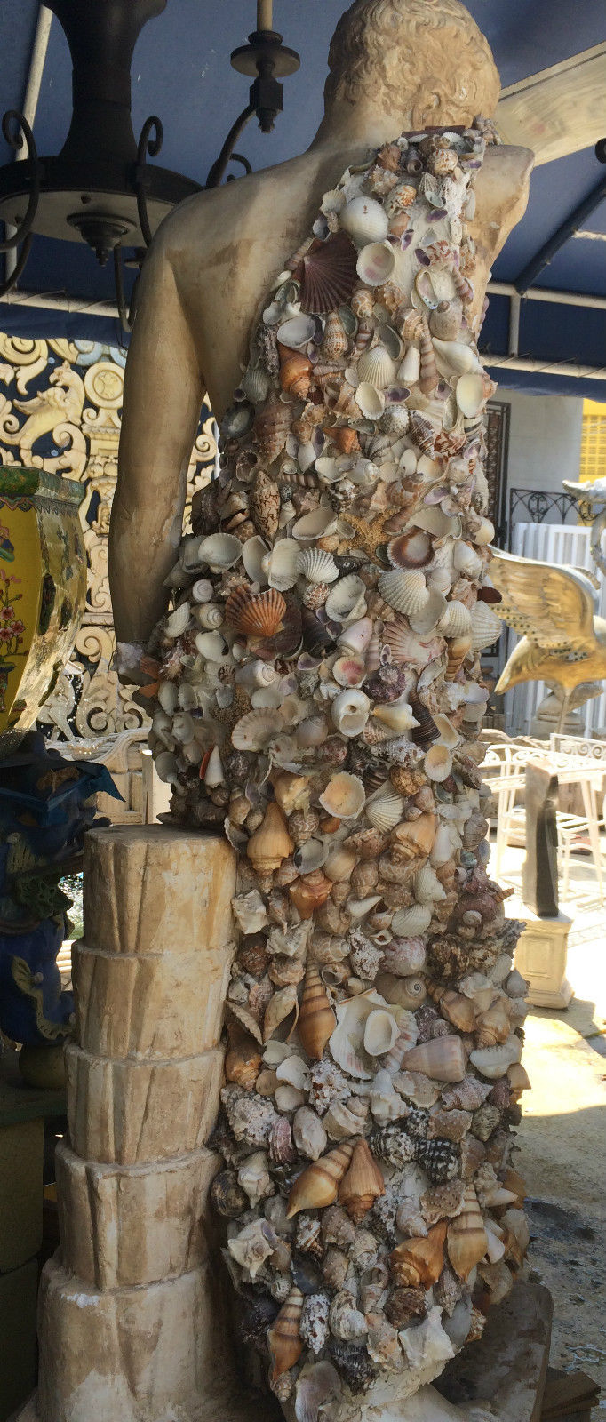 Cast Stone Statue With Sea Shells | Modernism