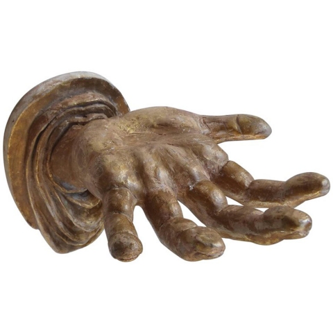 Overscale Renaissance Style Outreached Hand Wall Sculpture | Modernism